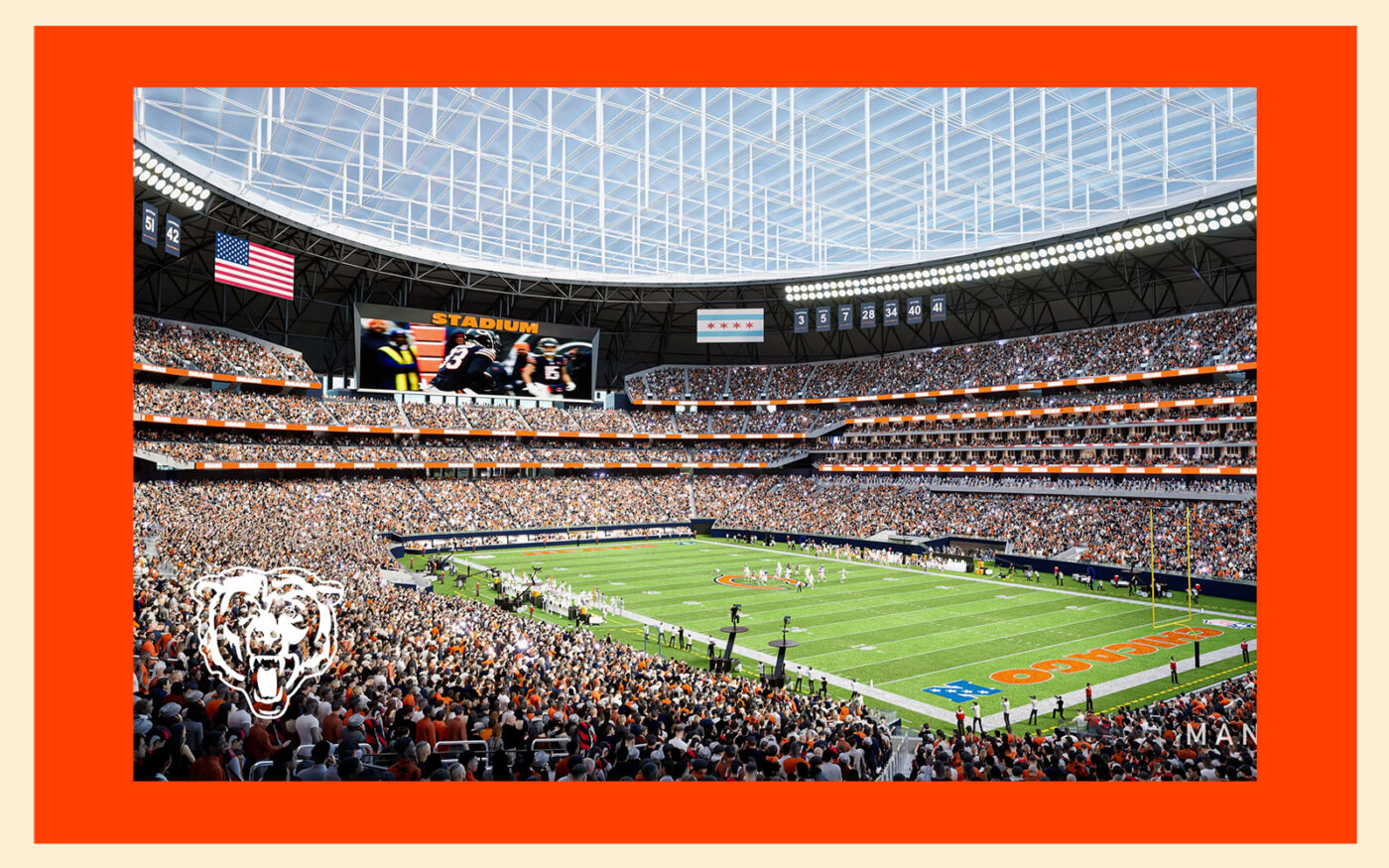Bears Reveal Renderings for $3.2B Lakefront Stadium